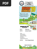 Brigada Eskwela Sample Program | PDF