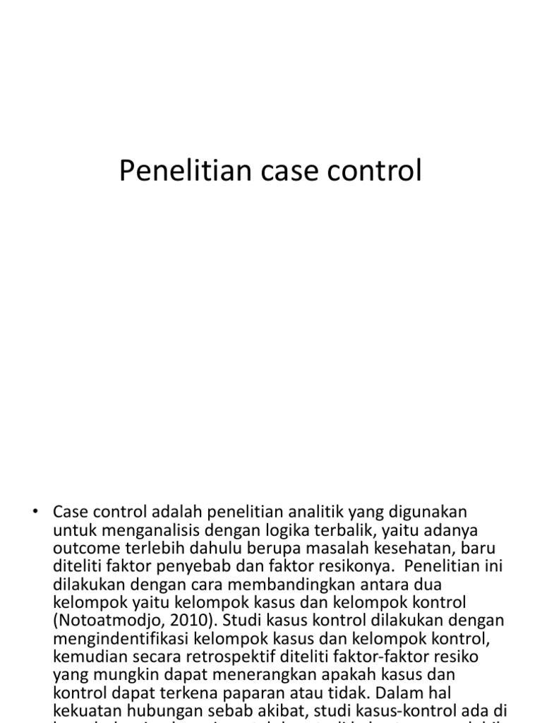 Penelitian Case Control | PDF