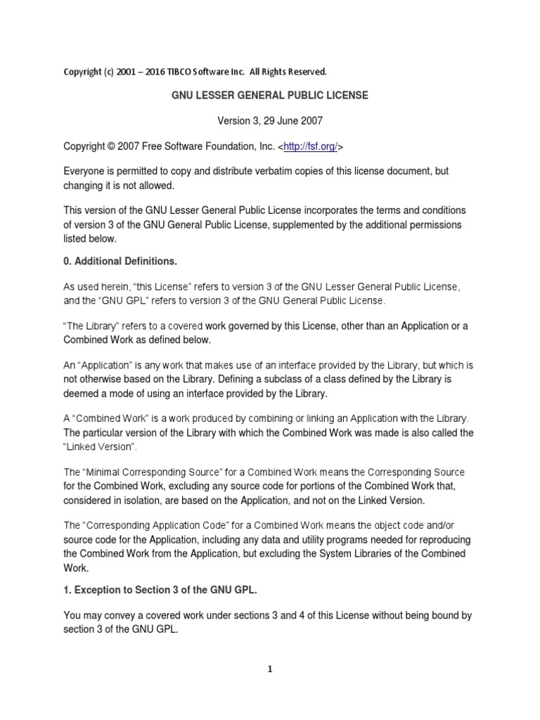Gnu Lesser General Public License | PDF | Source Code | Gnu