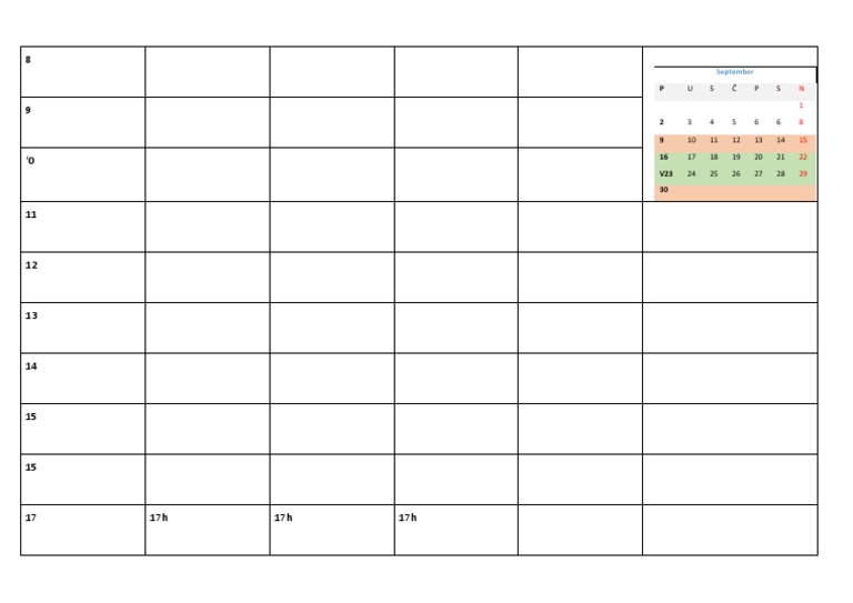 Week Plan Template | PDF