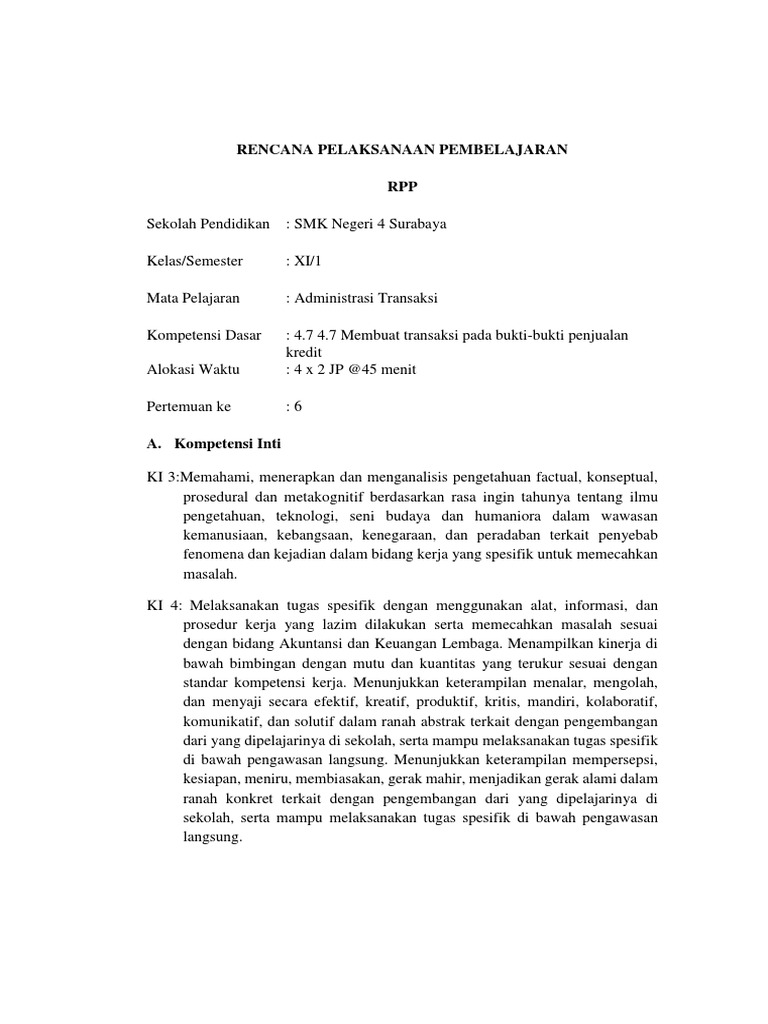 RPP Discovery Learning | PDF