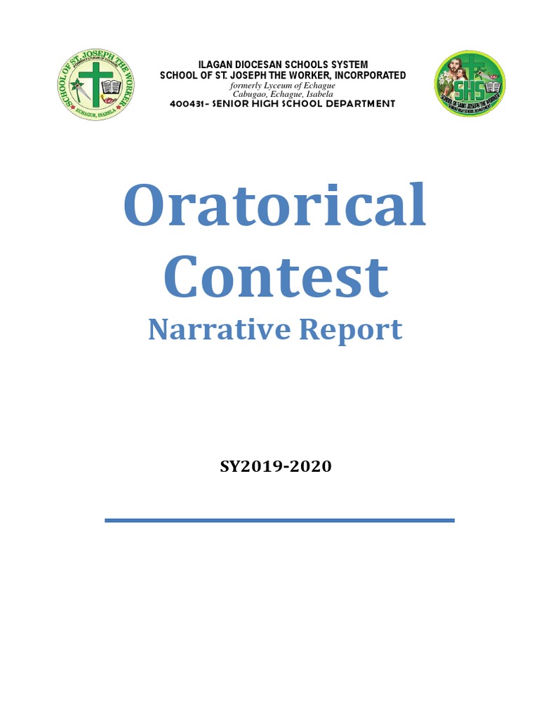 Oratorical Contest Report 2019-2020 | PDF | Public Speaking | Learning