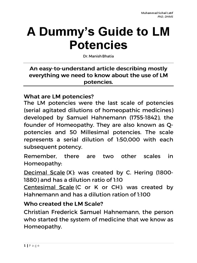 A Dummy Guide To LM | PDF