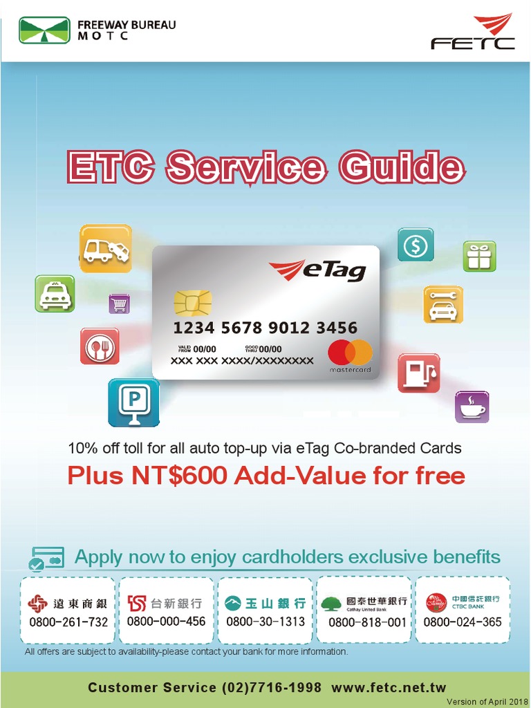 10% off tolls with eTag Co-branded Cards | PDF | Fee | Credit Card