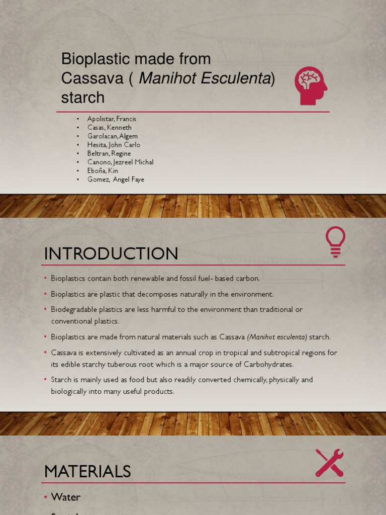 Bioplastic Made From Cassava Starch | PDF | Biodegradation | Plastic