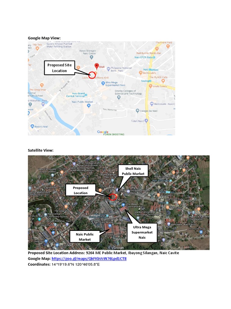 Proposed Site Location in Naic, Cavite | PDF