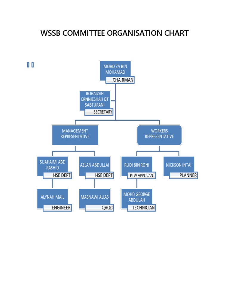 WSSB Committee Organisation Chart | PDF