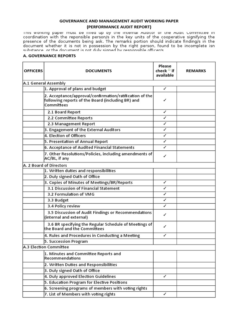 Governance and Management Audit Report | PDF | Auditor's Report | Board ...
