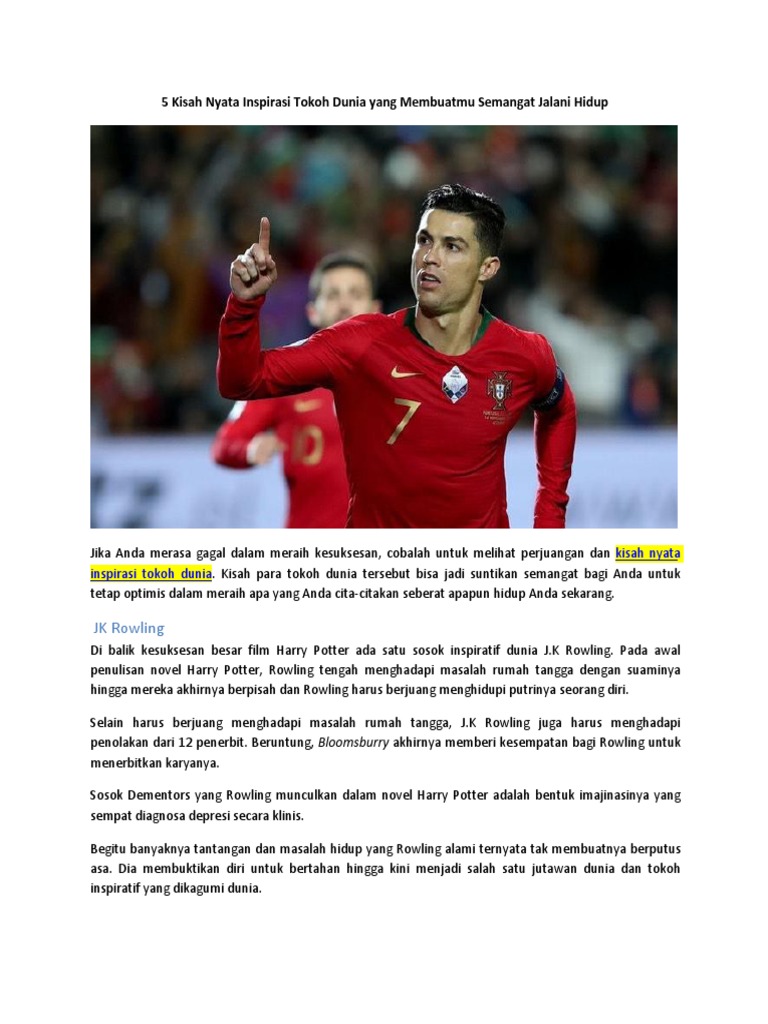 5 Kisah Nyata Inspirasi Tokoh Dunia | PDF