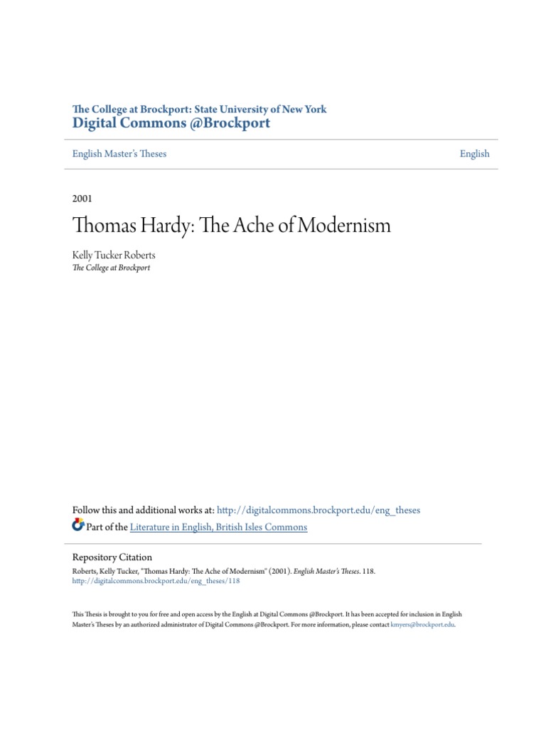 Thomas Hardy's Modernism Analysis | PDF