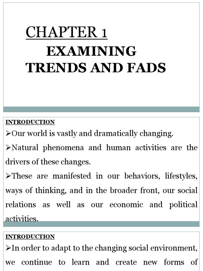 Trends vs. Fads: Key Differences Explained | PDF | Behavior | Innovation