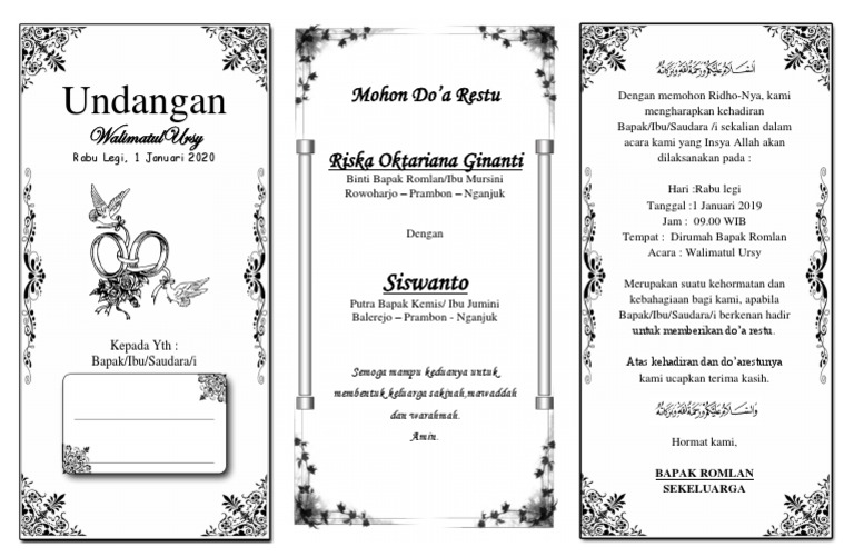 Undangan 3 Kolom | PDF