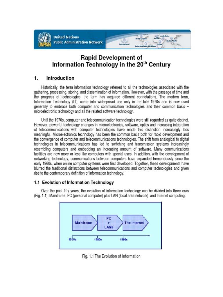 The Evolution of Information Technology: From Mainframes to Personal ...