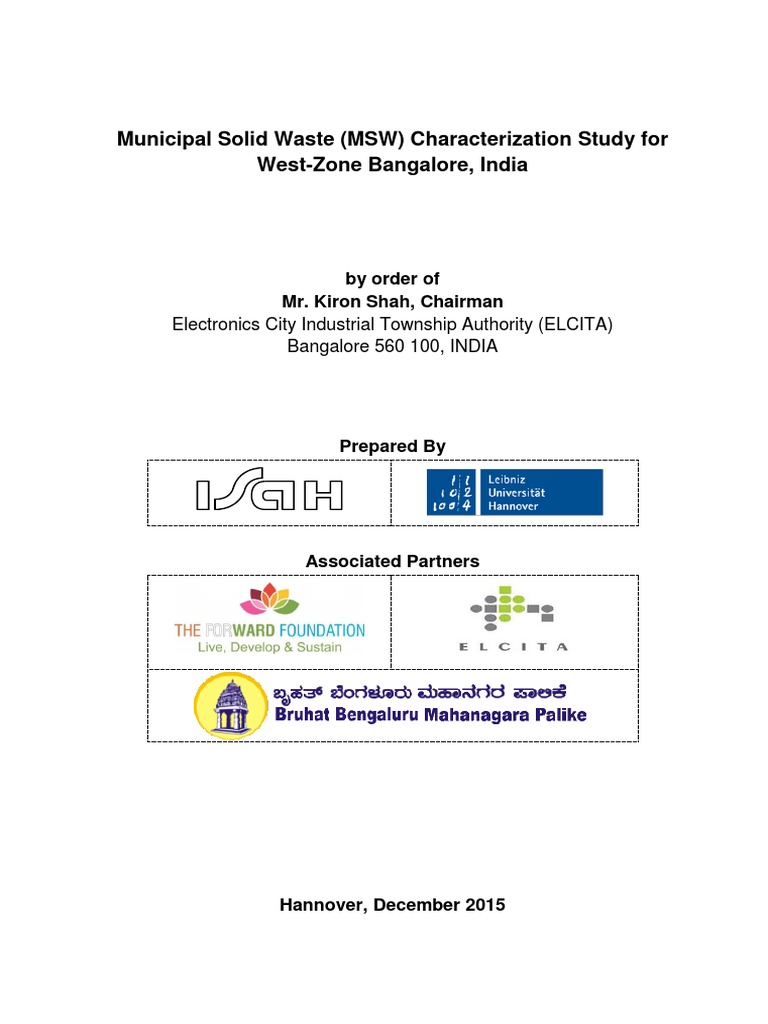 Waste Characterization Study Report | PDF | Stratified Sampling ...