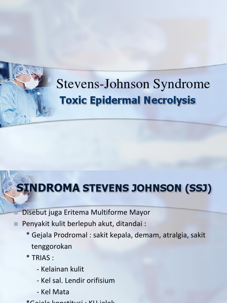 Stevens-Johnson Syndrome: Toxic Epidermal Necrolysis | PDF | Rtt ...