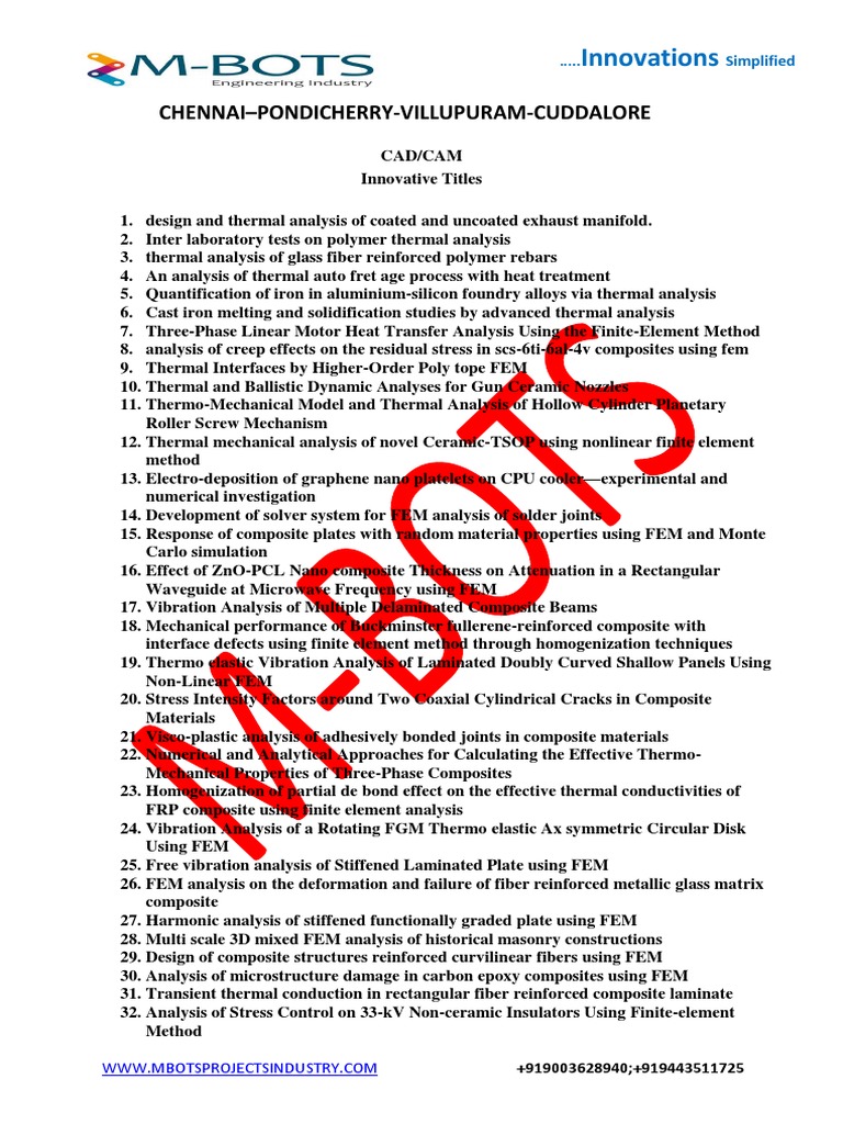 Mechanical Engineering CAD Cam Project | PDF | Composite Material ...