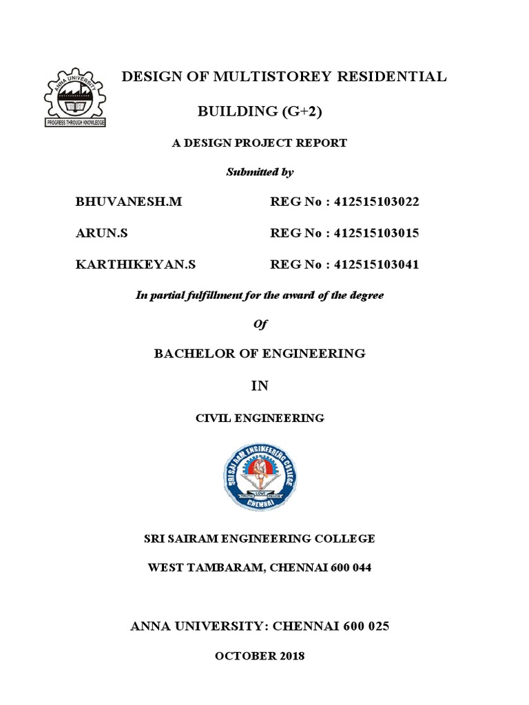 Residential Building g+2 Final Revision | PDF | Stairs | Beam (Structure)
