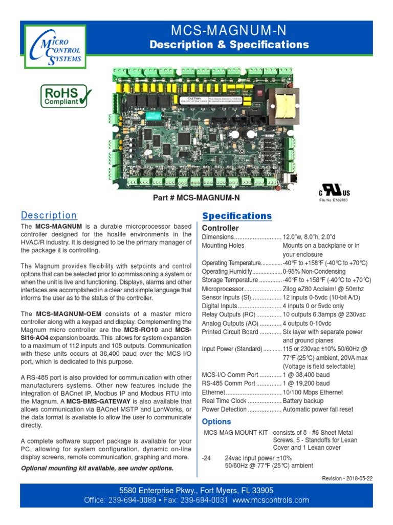 Mcs Magnum N Spec Sheet | PDF | Computer Architecture | Computing