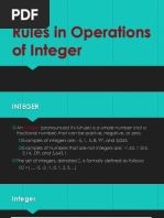 Integer Rules Chart | PDF | Multiplication | Arithmetic