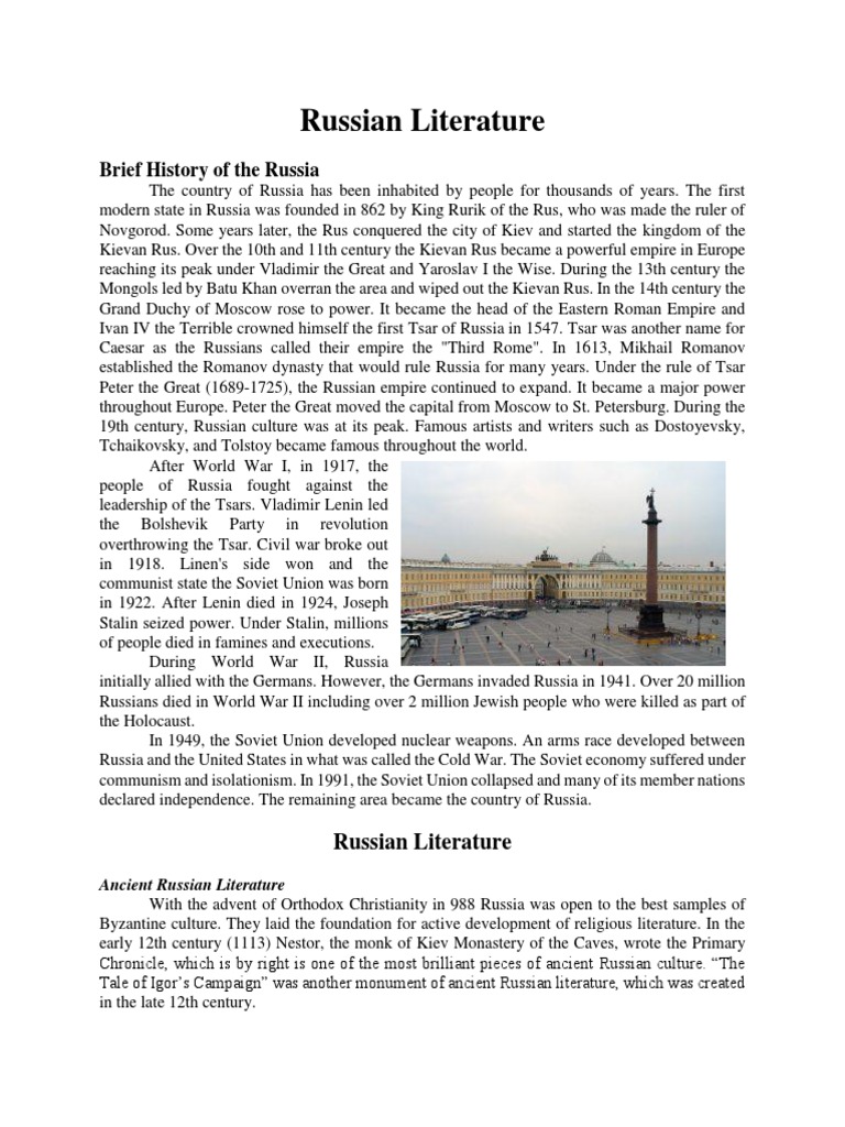 Russian Literature | PDF | Alexander Pushkin | Poetry