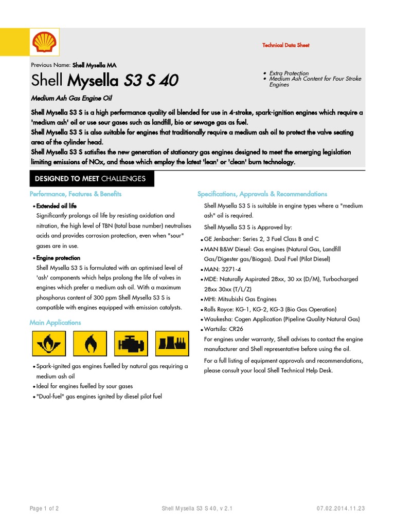 Shell Mysella S3 S 40: Performance, Features & Benefits Specifications ...