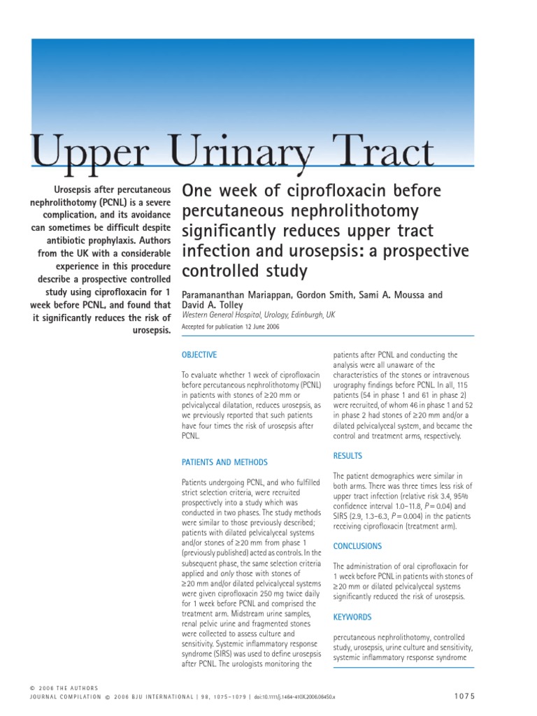 Antibiotic Prophylaxis | PDF | Urinary Tract Infection | Sepsis