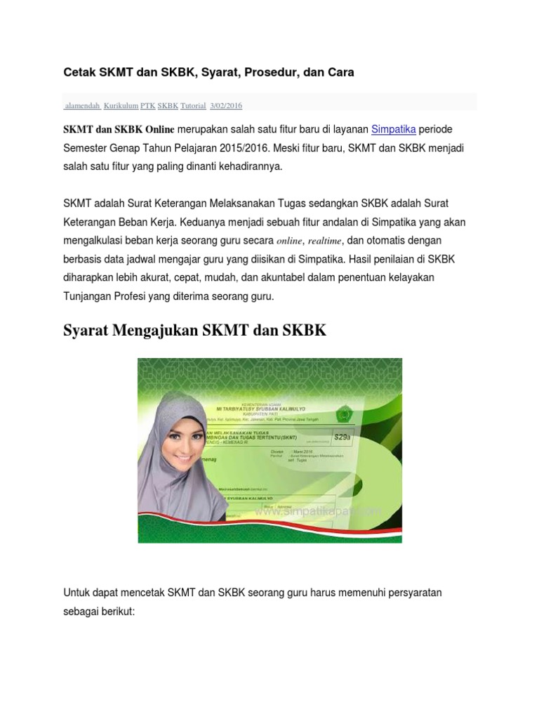 Cetak SKMT Dan SKBK | PDF