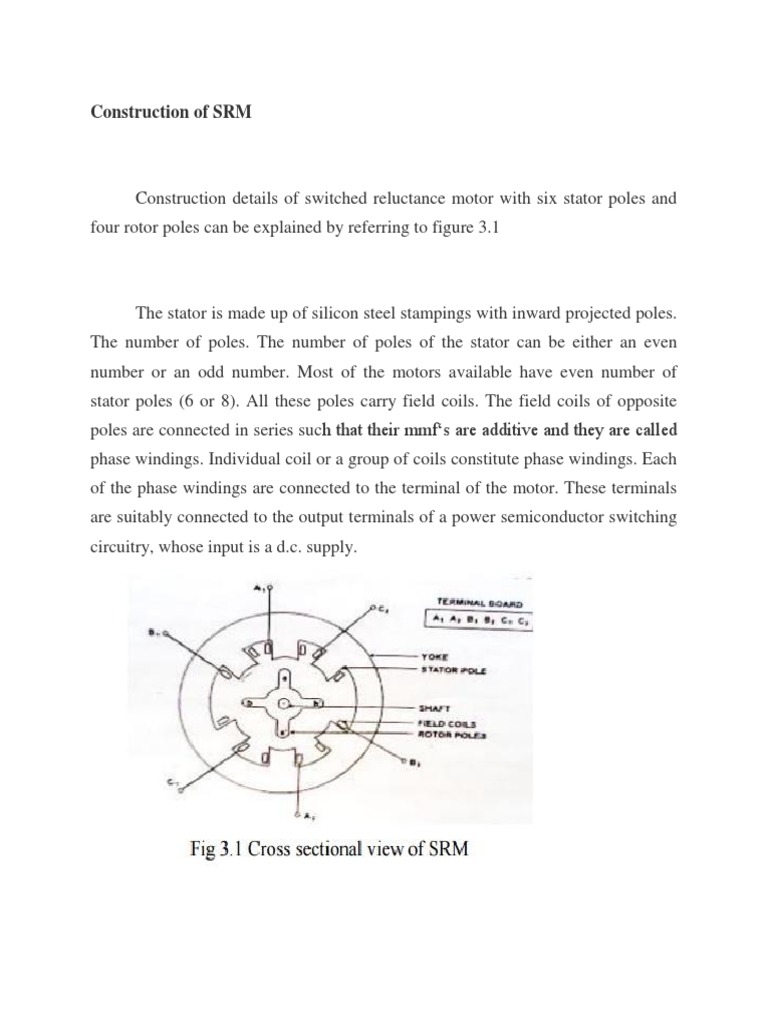 Construction of SRM | PDF | Electric Motor | Machines