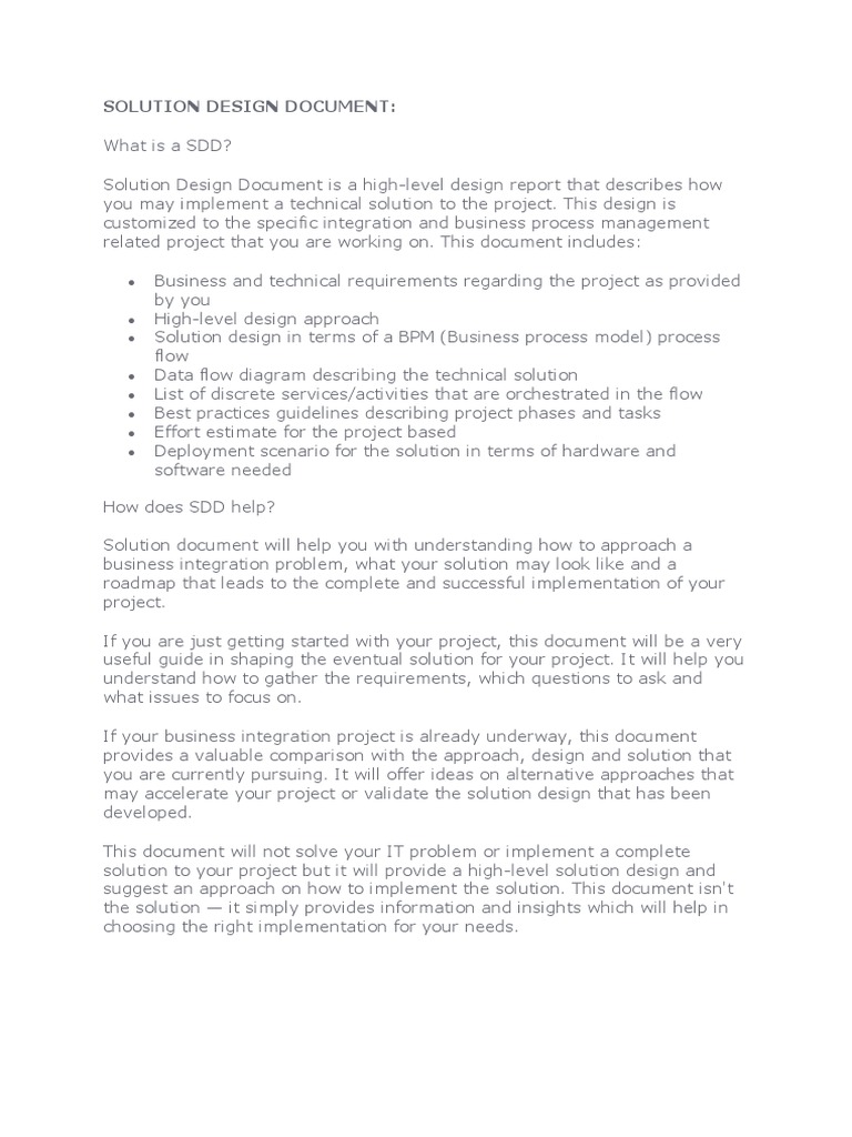 Solution Design Document | PDF