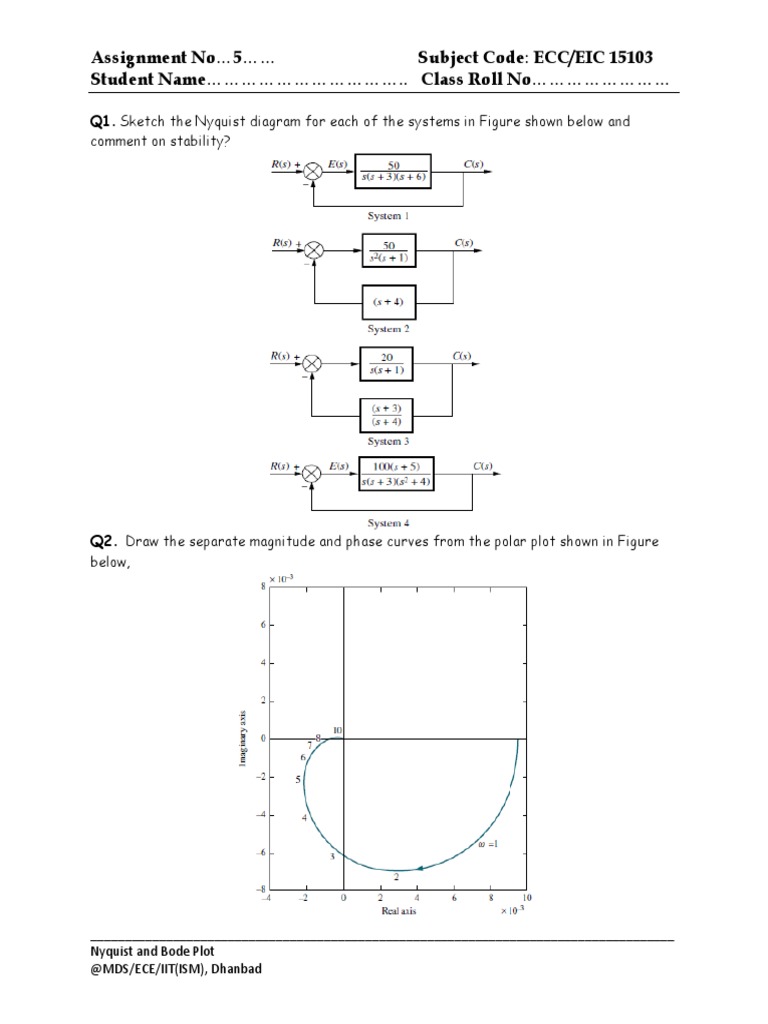 Assignment No 5 Subject Code: ECC/EIC 15103 Student Name .. Class Roll No | Download Free PDF ...