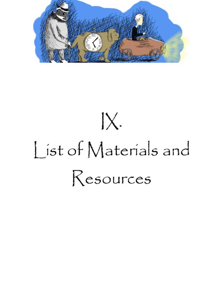 9 - List of Materials and Resources | PDF