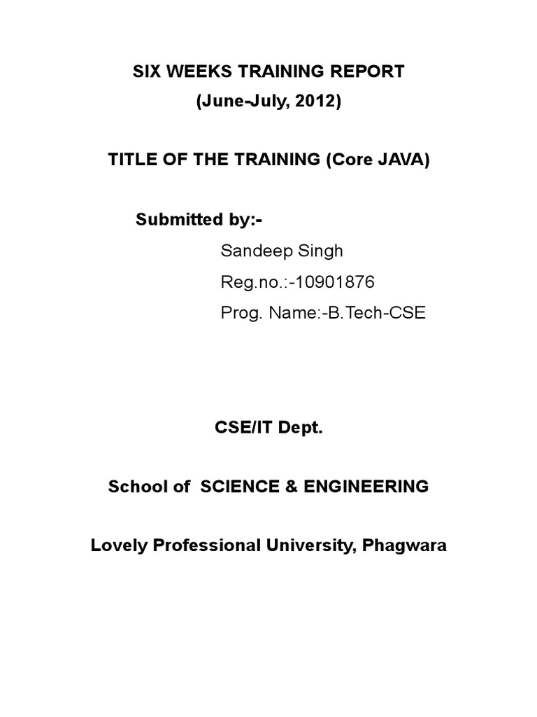 Core Java Report | PDF | Java Virtual Machine | Control Flow