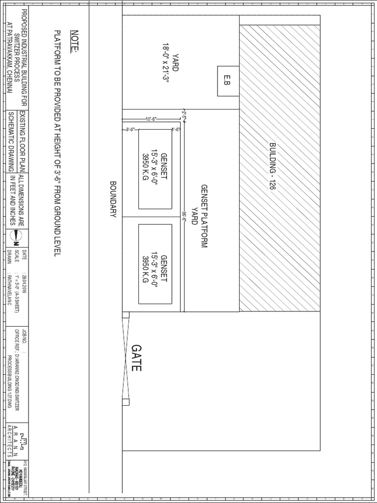Proposed Site Plan and Generator Platform Layout for Building 126 at ...