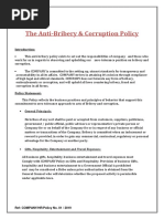 Anti-Bribery and Corruption Policy Guide | PDF | Bribery | Corruption