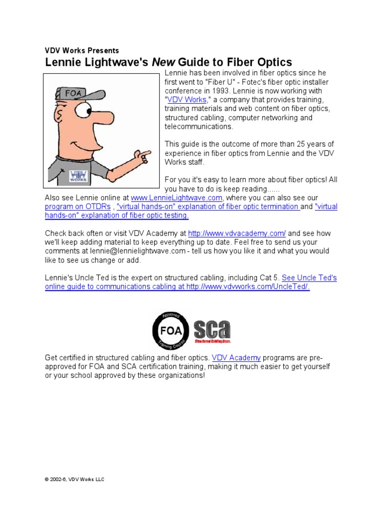 Guide To Fiber Optics PDF | PDF
