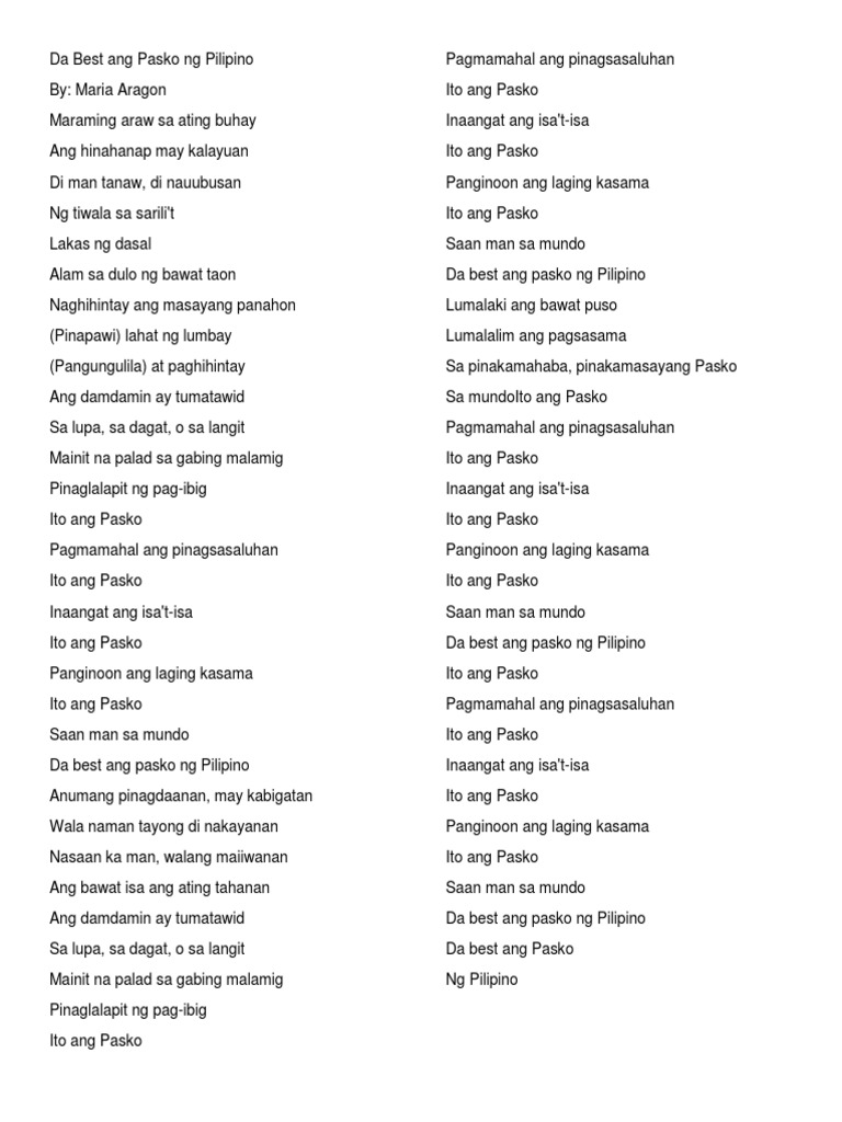 Da Best Ang Pasko NG Pilipino | PDF Da Best Ang Pasko NG Pilipino | PDF
