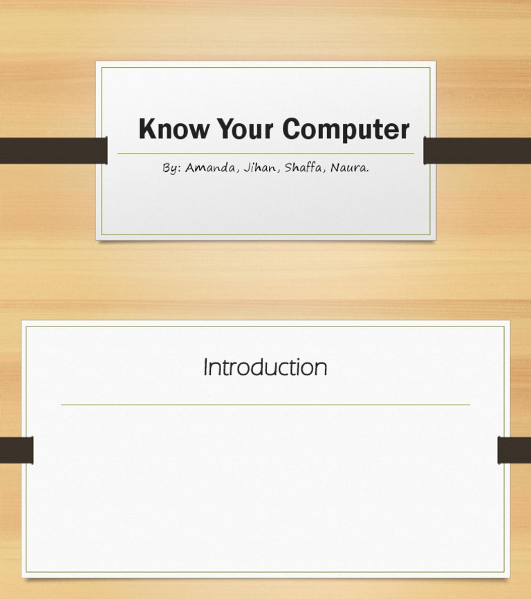 Know Your Computer | PDF