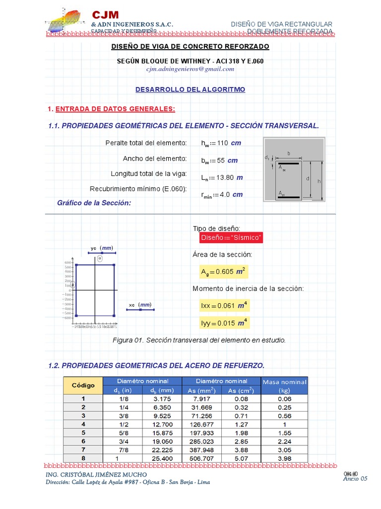 Diseño de Viga Rectangular de Concreto Armado VP-101 | PDF | Doblar ...
