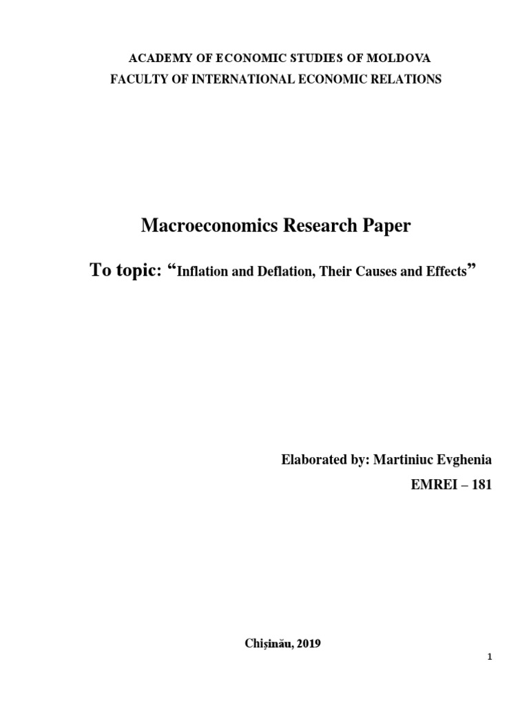 Macroeconomics Research Paper To Topic: " " | Download Free PDF ...
