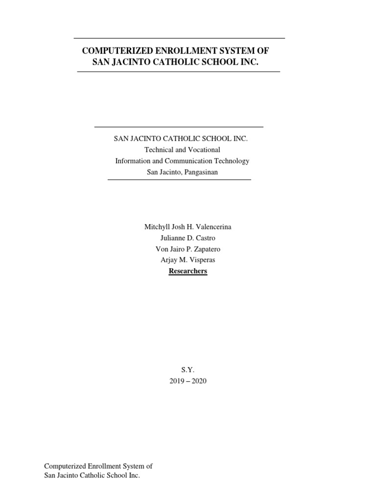 Computerized Enrollment System | PDF | Software Testing | Microsoft Access