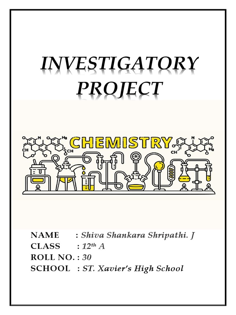 Chemistry Is Project Class 12 | PDF | Soy Milk | Soybean