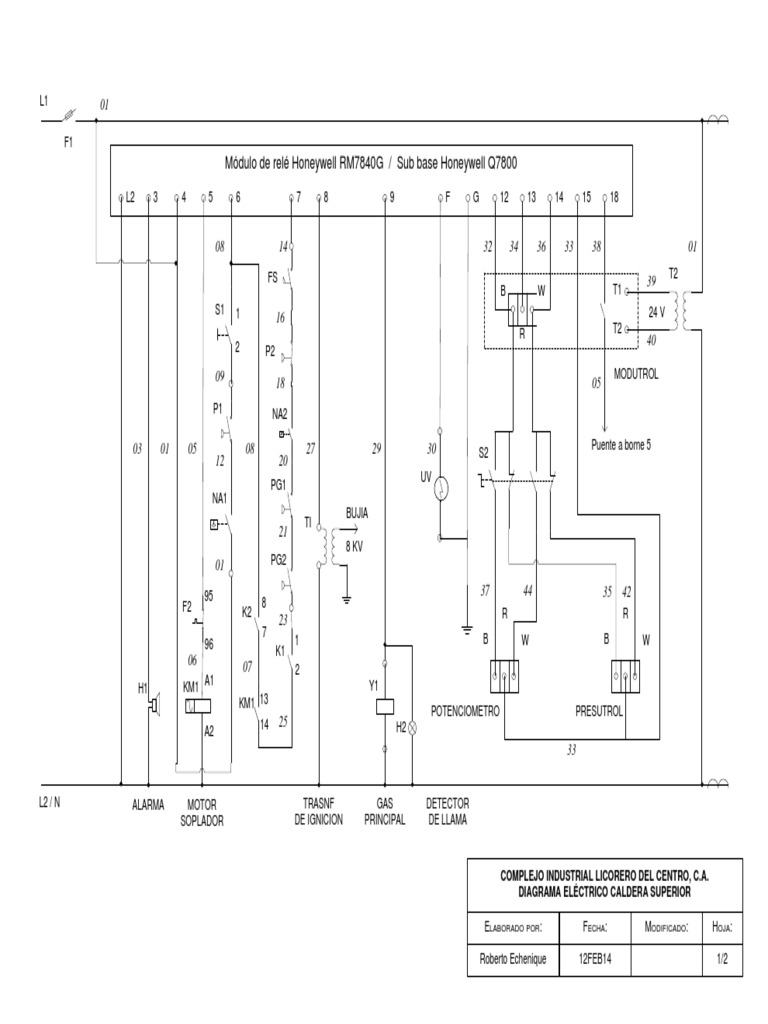 Diagrama Electrico para Caldera | PDF | Ingeniería de la Energía ...