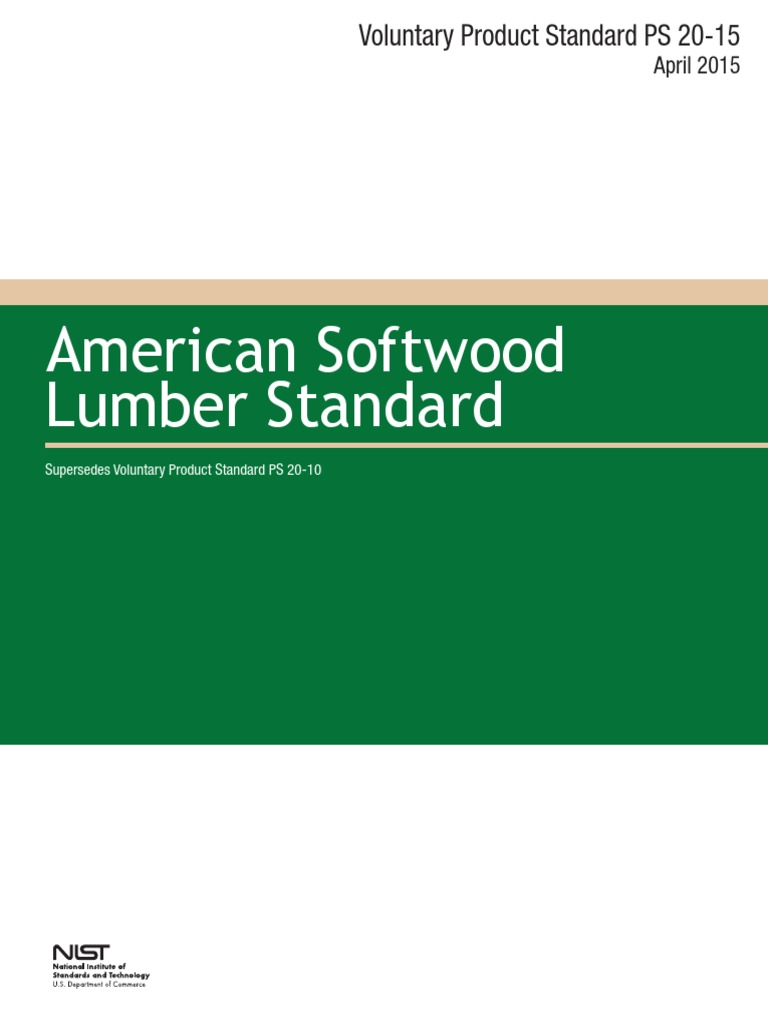 Nist ps20 2015 | PDF | Lumber
