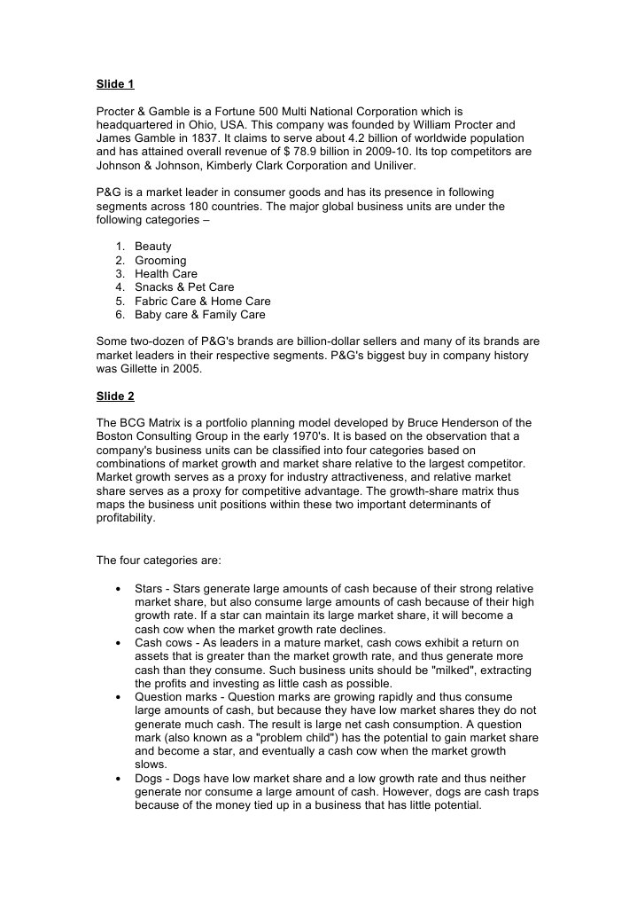 P&G Swot | PDF | Procter & Gamble | Business