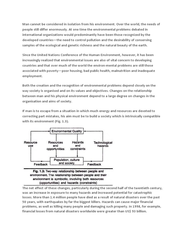 Man and Environment Relation | PDF