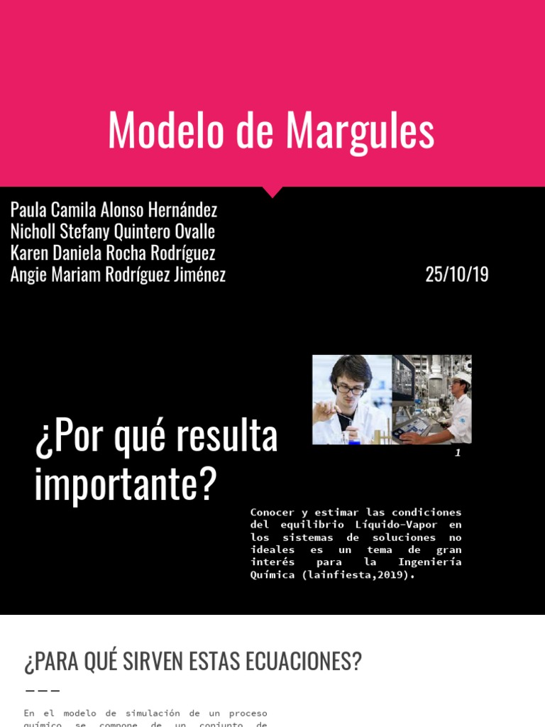 Método Margules | Energía libre de Gibbs | Ecuaciones