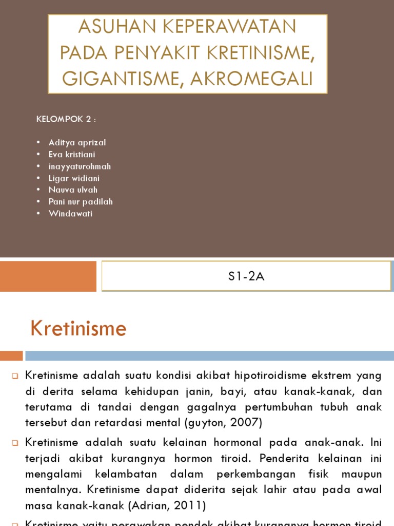 Asuhan Keperawatan Pada Penyakit Kretinisme, Gigantisme, Akromegali | PDF