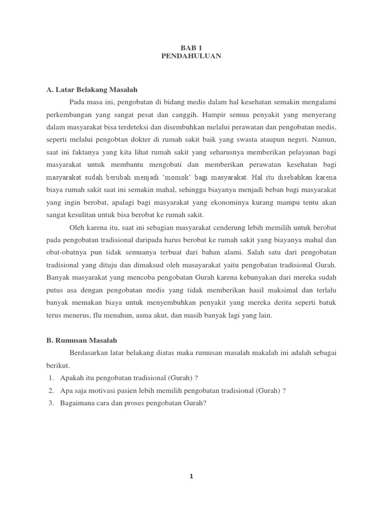 Manfaat dan Cara Pengobatan Gurah | PDF | Kesehatan Holistik