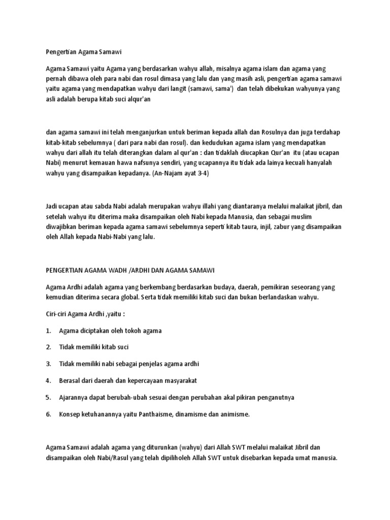 Agama Samawi | PDF