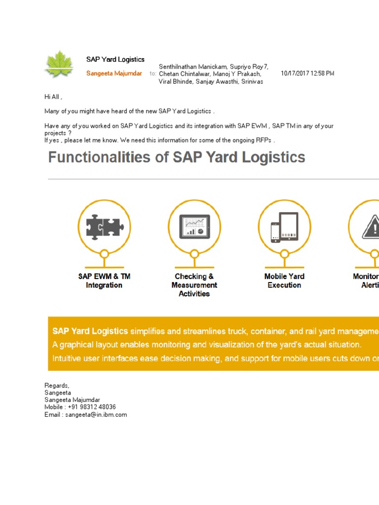 SAP Yard Logistics SAP Yard Logistics SAP Yard Logistics SAP Yard ...